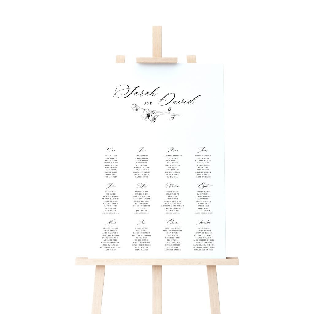 MAGNOLIA Welcome Sign - Jellypress Wedding Signage