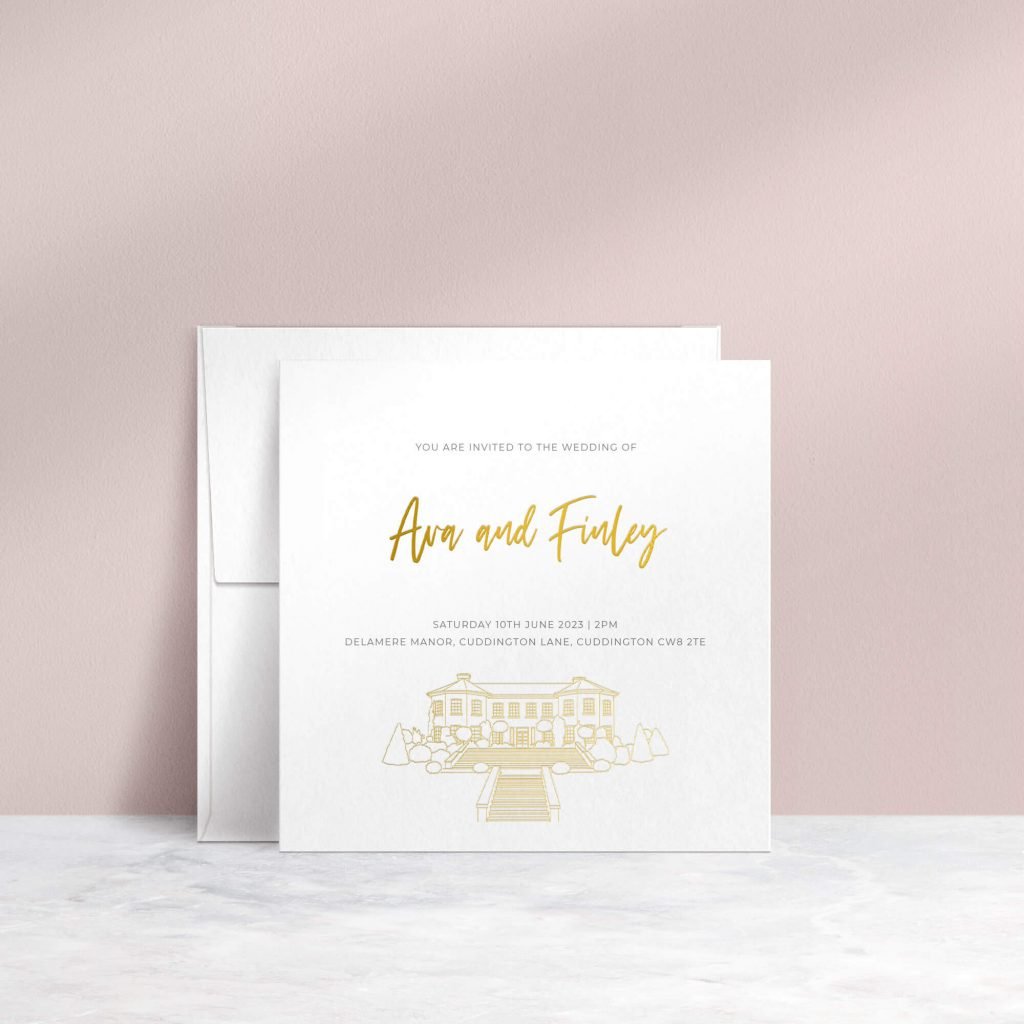 The Venue Collection - Delamere Manor Wedding Invitation - Jellypress