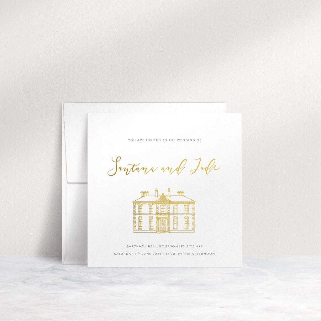 The Venue Collection - Garthmyl Hall Wedding Invitation - Jellypress