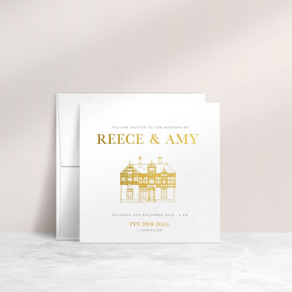 The Venue Collection - Tyn Dwr Hall Wedding Invitation - Jellypress